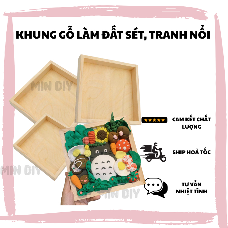 KHUNG GỖ LÀM TRANH NỔI HANDMADE , LÀM TRANH ĐẤT SÉT SÁNG TẠO | Shopee ...