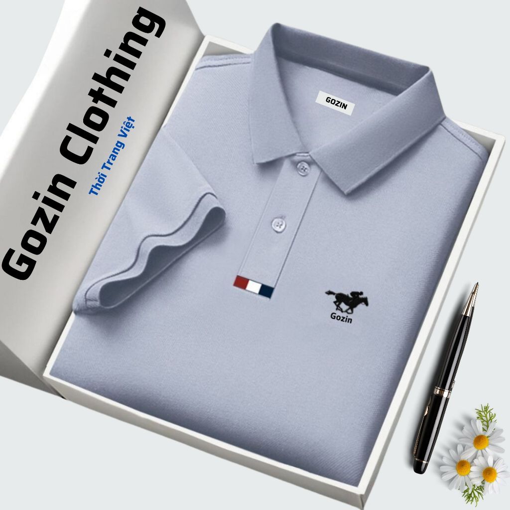 [Tặng Kèm Hộp Quà] Áo Polo Nam Gozin Clothing chất thoáng khí thoải mái ...