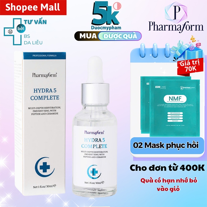 Tinh chất vitamin B5 Hydra 5 Complete Serum Pharmaform - dưỡng ẩm, hỗ ...