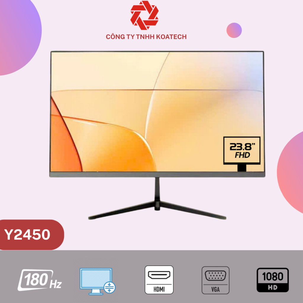MÀN HÌNH TRÀN VIỀN YUNSI Y2450 24INCH (180HZ | 2ms | 1K FULL HD | VGA + HDMI) BẢO HÀNH CHÍNH ...