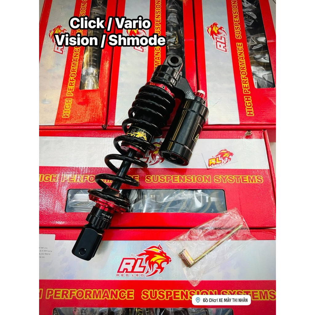 Phuộc Redleo bình dầu có 2 tăng chỉnh lắp cho Click / Vario / Vision ...