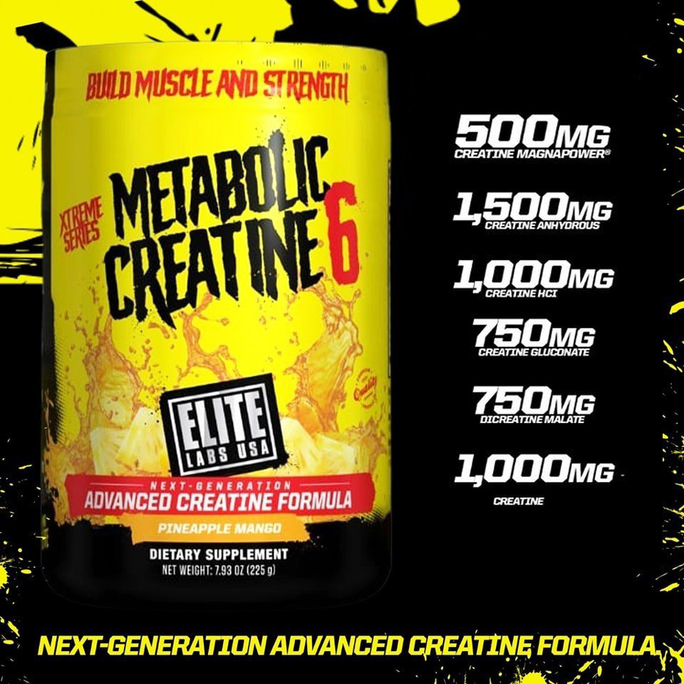 Creatine Metabolic tăng cường sức mạnh cơ bắp vị xoài đào Elite Labs ...