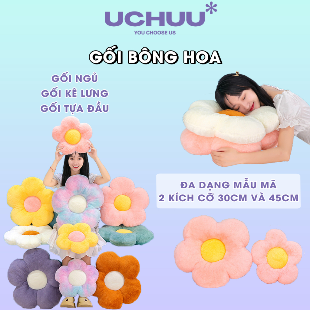 Gối Bông Hoa UCHUU Gối Trang Trí Sofa Dễ Thương, Gối Tựa Lưng, Đệm Lót ...