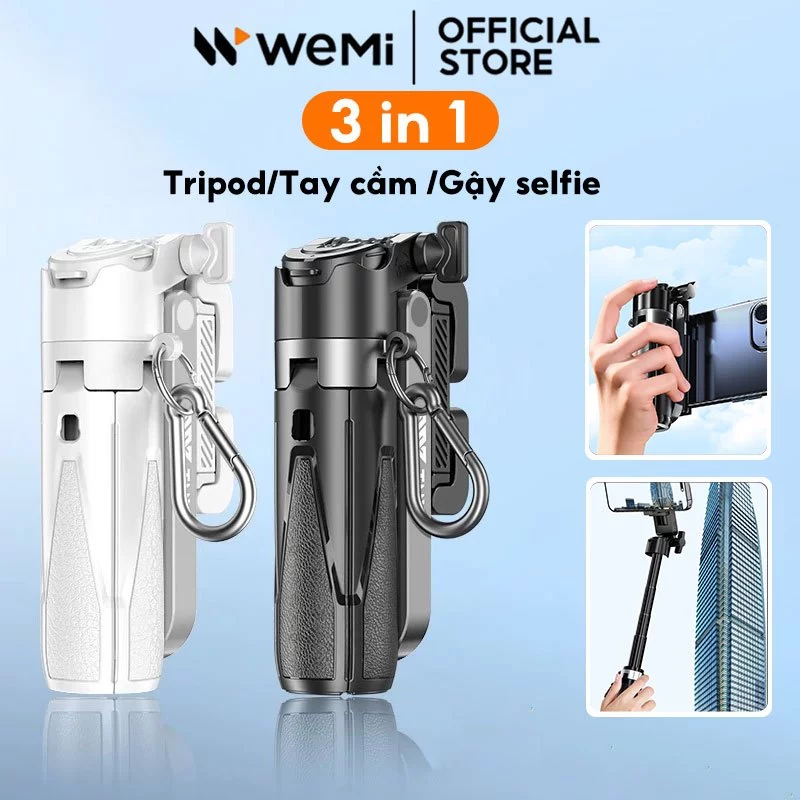 Gậy Tự Sướng Bluetooth WEMI – 3in1, Có Remote, 4 Chân Mini, Xoay 360 Độ ...