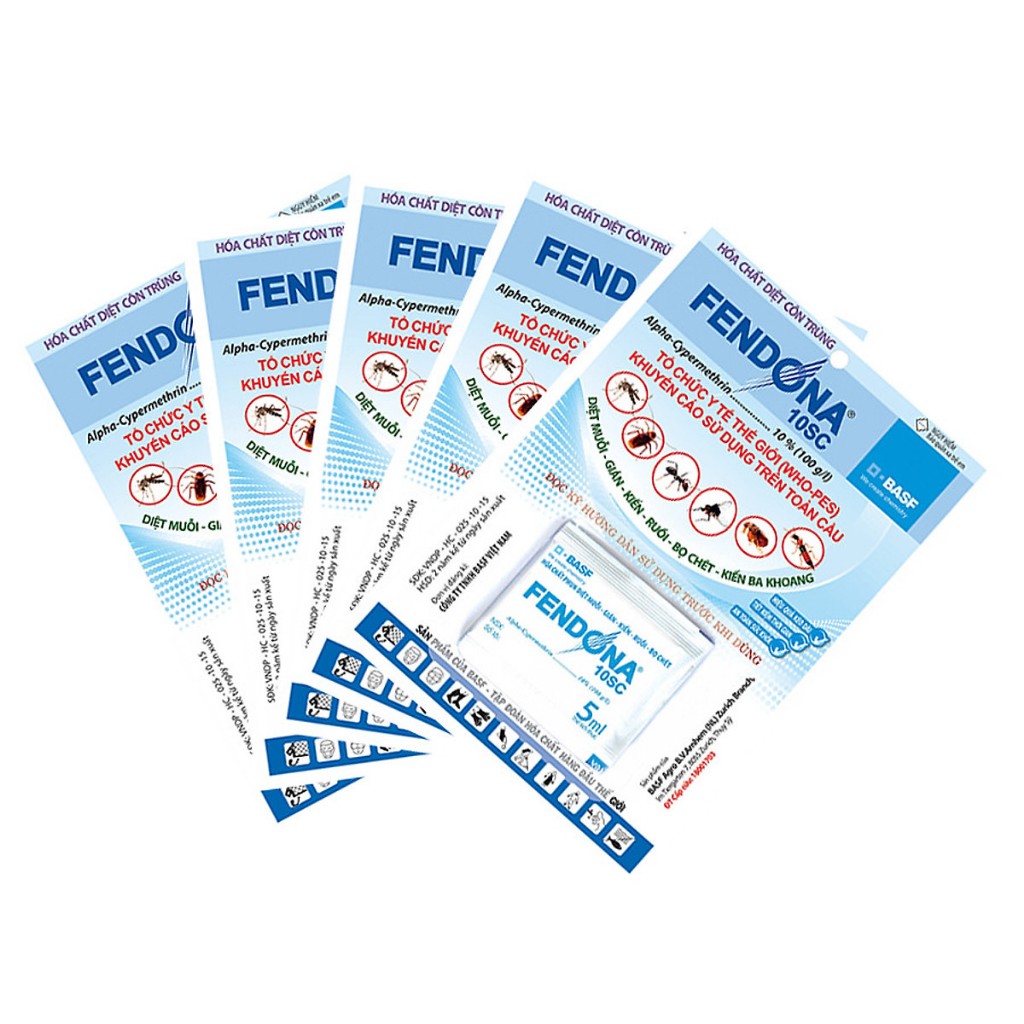 FENDONA 10SC 5ml Diệt - Muỗi, Gián, Kiến - Gói FENDONA 10SC 5ml Pet ...