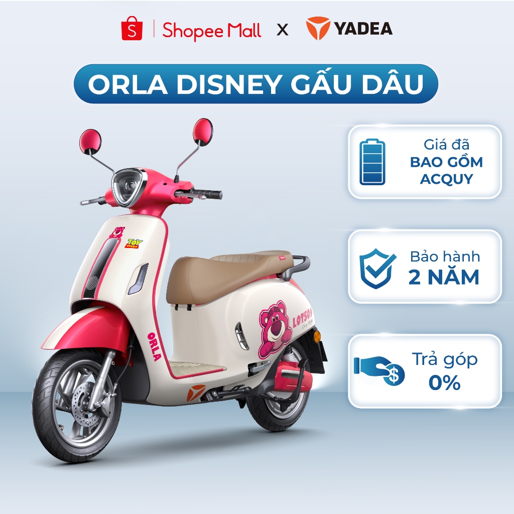 [TRẢ GÓP 0%] Xe Máy Điện YADEA ORLA DISNEY LOTSO Phiên Bản Đặc Biệt Gấu ...