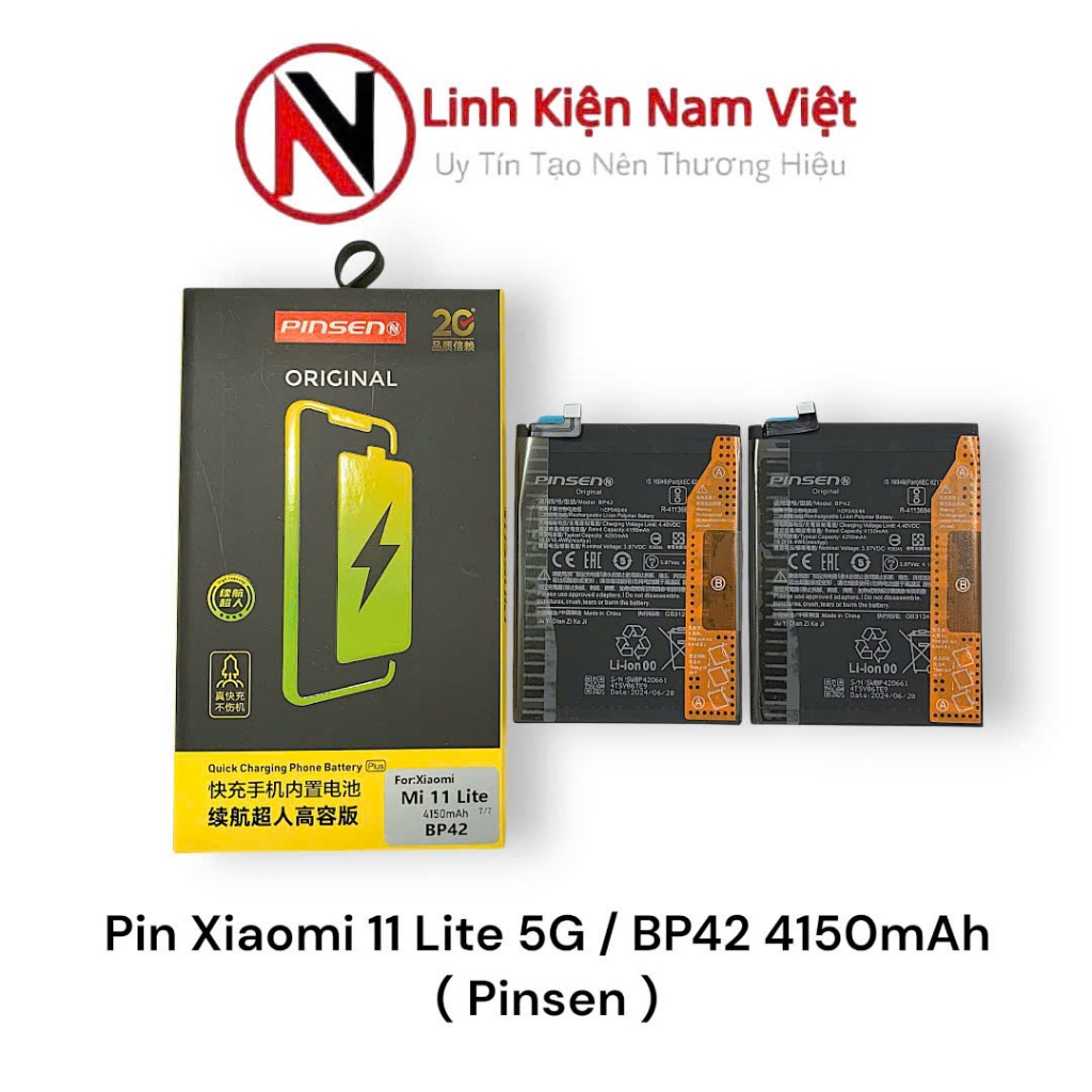 Pin Xiaomi 11 Lite 5G / BP42 4150mAh ( Pinsen ) - tặng kèm bộ vít mini ...