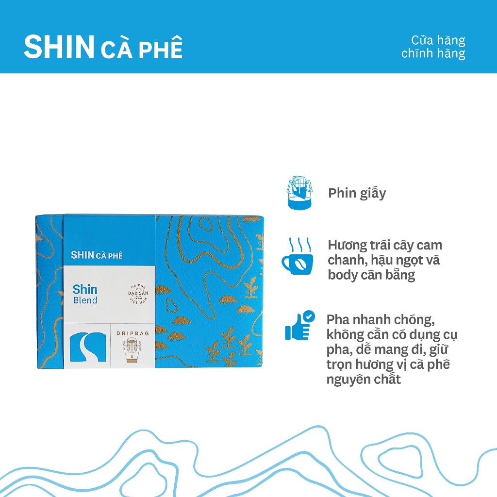 Cà Phê SHIN Blend - SHIN Cà Phê - Hộp 10 gói | Shopee Việt Nam