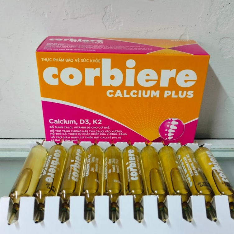 [MỚI] Corbiere CALCIUM PLUS Sanofi - Calci, vitamin D3,K2 tăng cường hấp thu calci phụ nữ mang ...