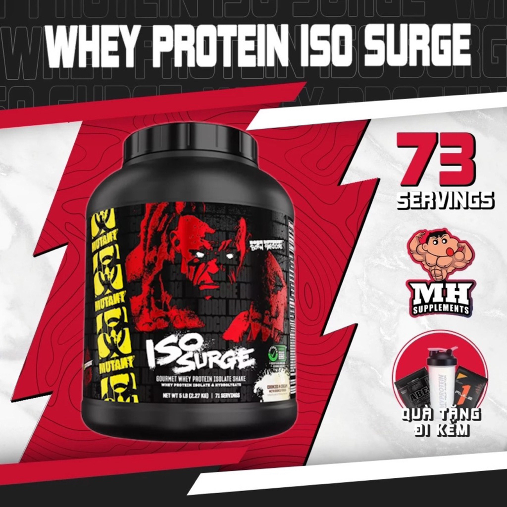 [ Xả Kho ] Mutant Iso Surge 5lbs (2,27kg) - Đạm whey protein isolate hổ ...