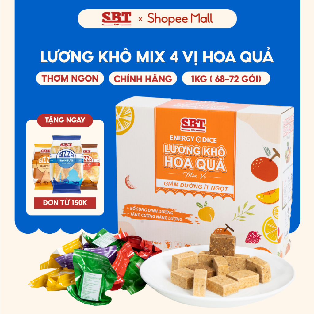 Lương Khô SBT Mix 4 Hương Vị Hoa Quả Bổ Sung Dinh Dưỡng Nhanh Chóng ...