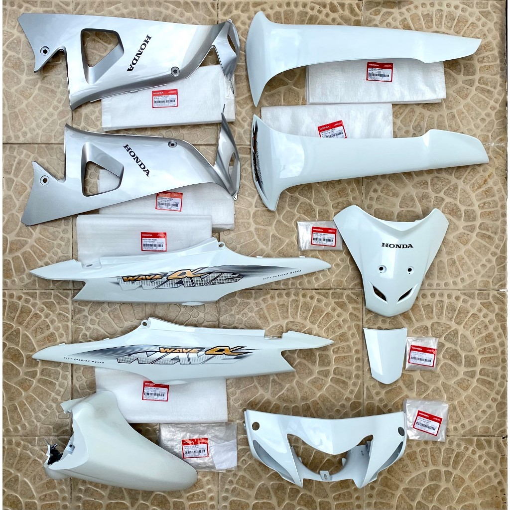 Bộ dàn áo WAVE A100 dán sẵn tem đời 2013 10 chi tiết HONDA | Shopee ...