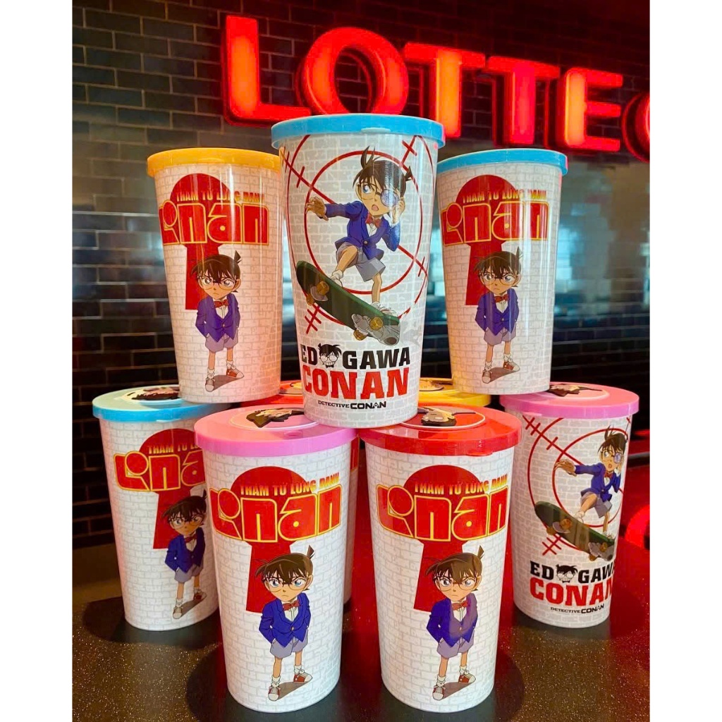 Ly Conan 2025 movie 28 chính hãng rạp Lotte ( cả ly và nắp mới 100 % ...