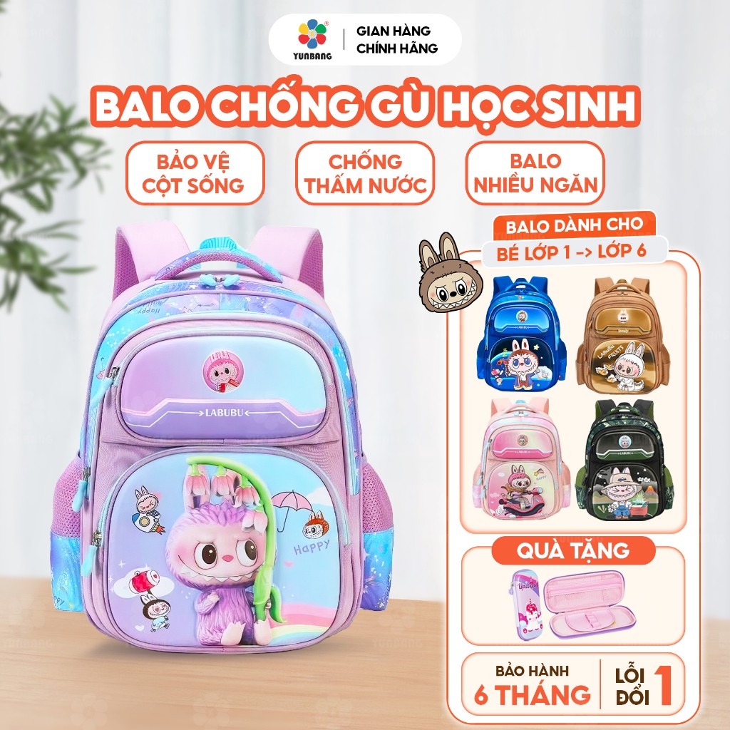 Balo Capi Học Sinh Có Quai Đeo, Balo Labubu Chống Gù Cho Bé Tiểu Hoc ...
