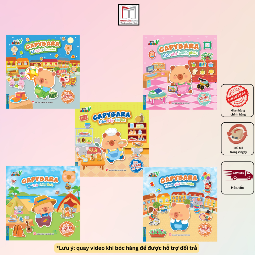 Sách - Sticker CAPYBARA ngộ nghĩnh (100+ sticker) | Shopee Việt Nam