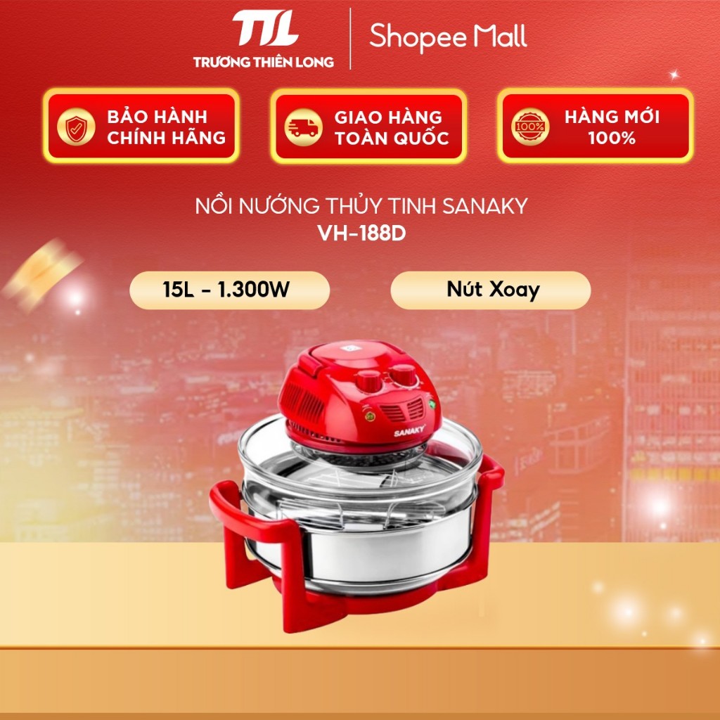 VH-188D / VH-188T - Nồi Nướng Thủy Tinh Sanaky VH-188T/D | Shopee Việt Nam
