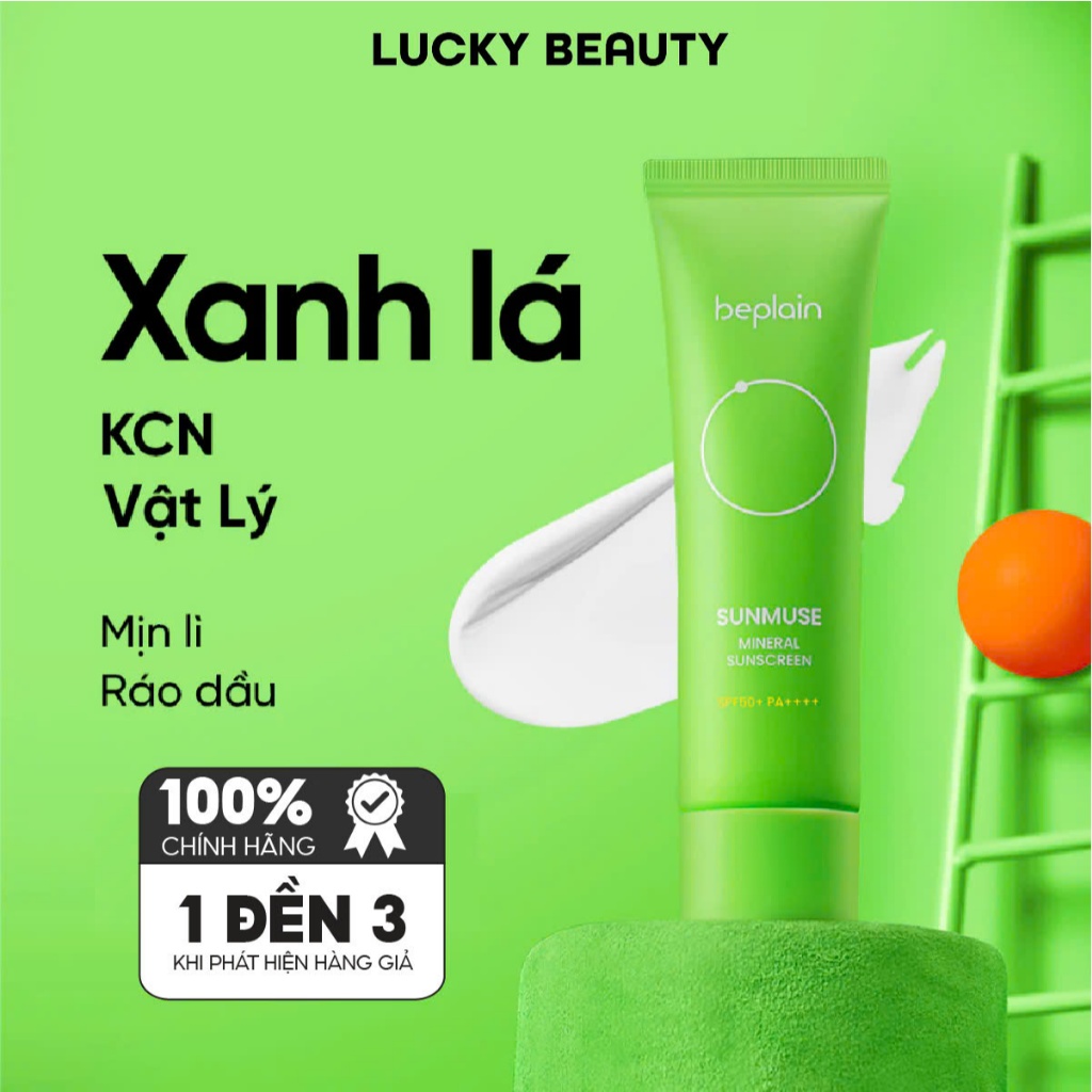 Kem Chống Nắng BEPLAIN Xanh Lá KCN Vật Lý Sumuse Mineral Kiềm Dầu Bảo ...