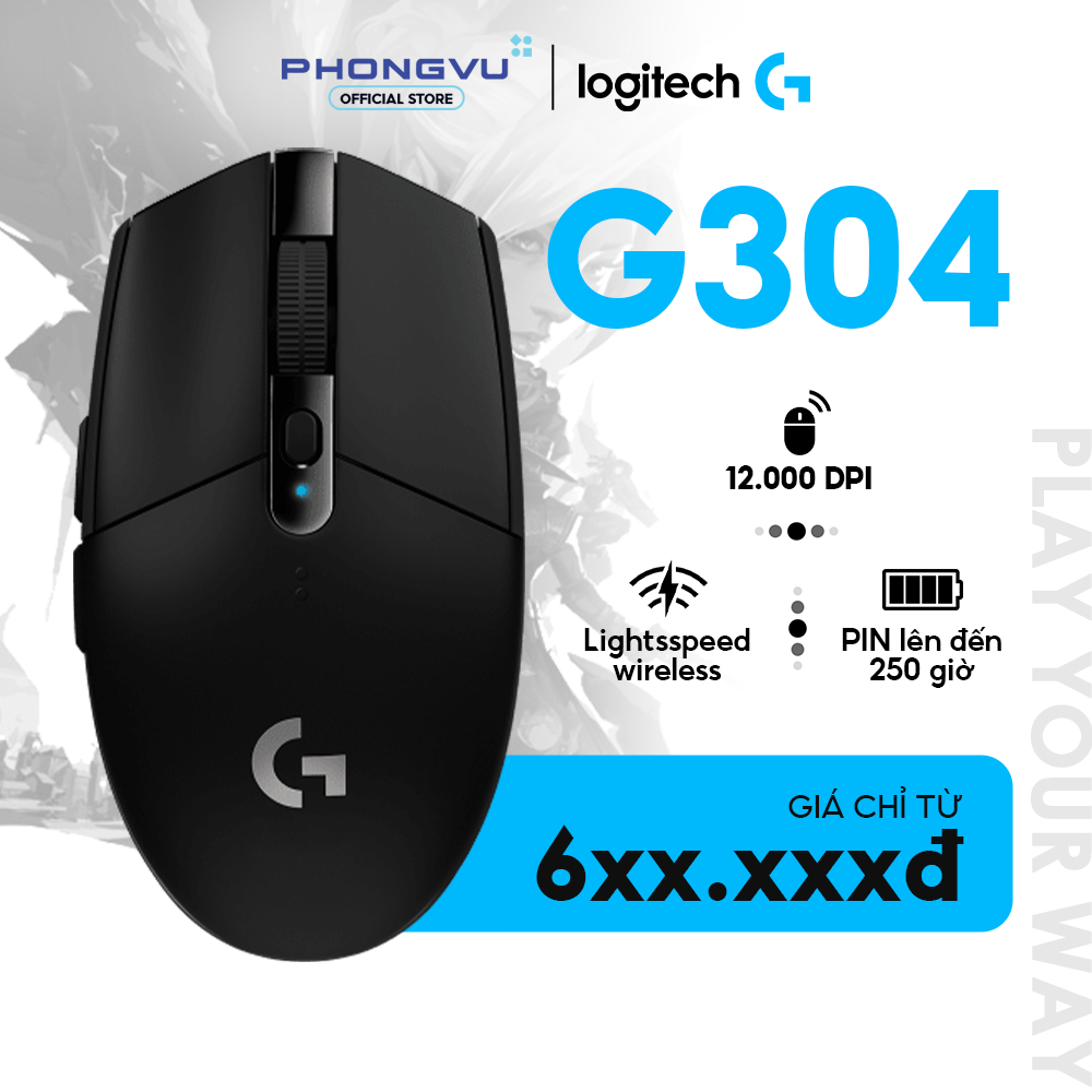 Chuột Gaming Không Dây Logitech G304 - DPI 12000, Nhẹ, 6 nút lập trình ...