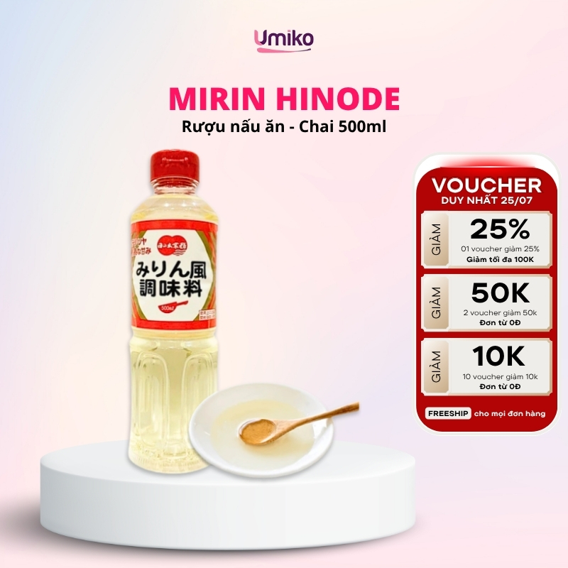 Rượu nấu ăn Mirin Hinode nội địa Nhật gia vị nấu ăn rượu gạo nồng độ thấp 500ml - Umiko | Shopee ...