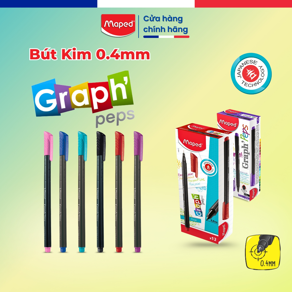 Bút Kim Graph' Peps Maped - Ngòi 0.4mm, Khô Nhanh, Viết Thoải Mái ...