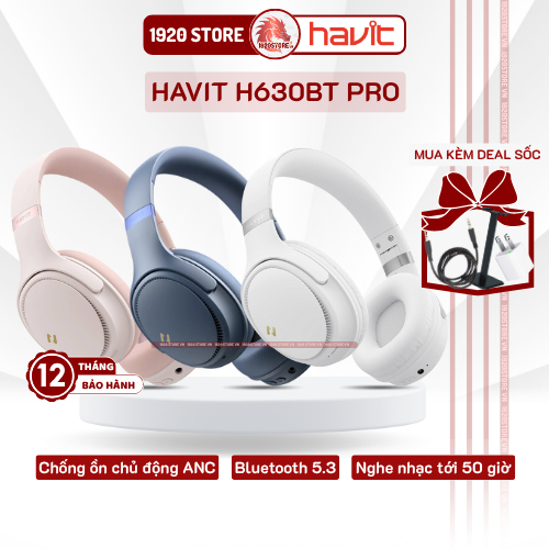 【Hỏa Tốc HCM】Tai Nghe Bluetooth Headphone HAVIT H630BT Pro, Chống Ồn ANC 20dB, Pin 50H ...