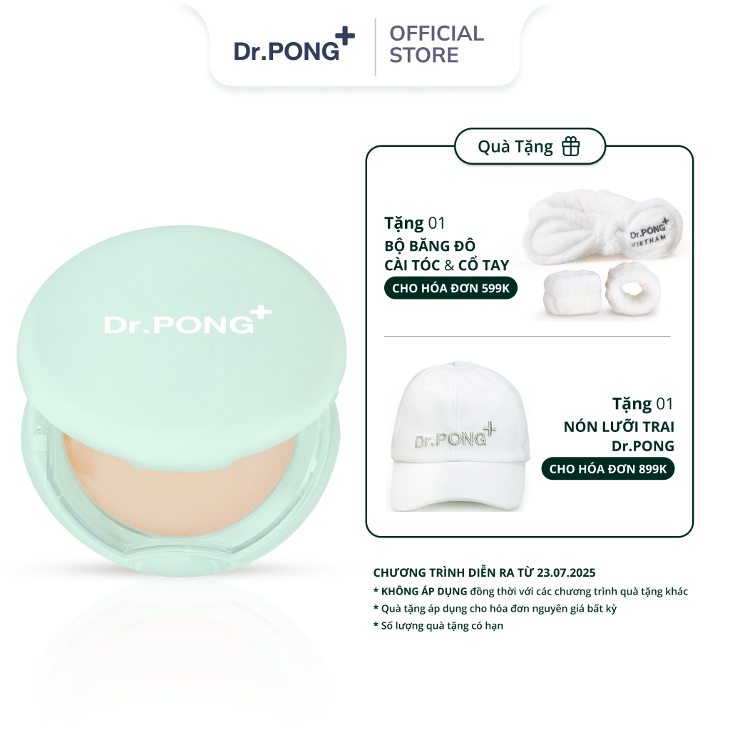 Phấn nền kiềm dầu dành cho da mụn DR.PONG Acne Ace 002 Blurring Powder ...