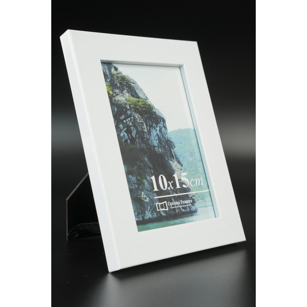 Khung ảnh nhựa màu trắng Optima Frames – Có chân chống – 10x15 đến ...