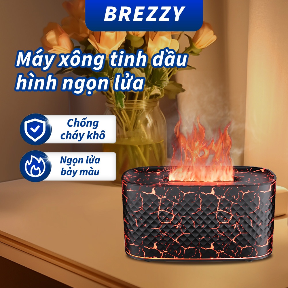 Flame Aroma Diffuser Humidifier USB Essential Oil Mist Maker | Fire ...