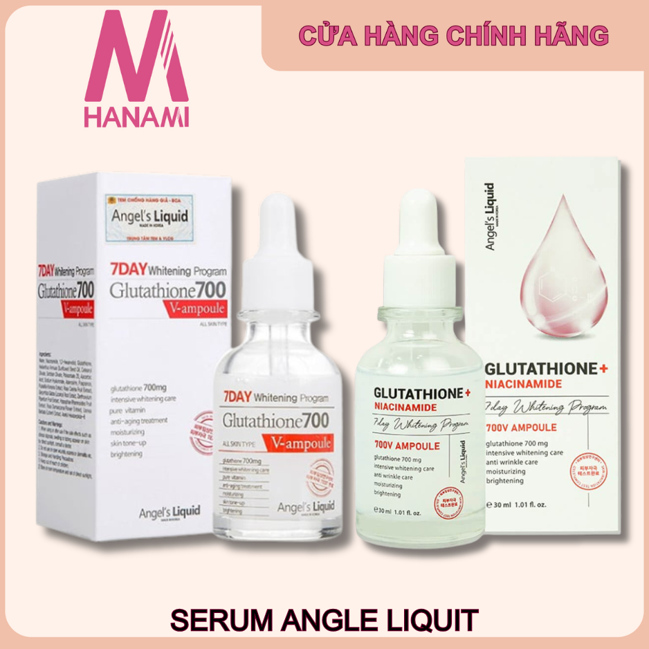 Serum Angel's Liquid Glutathione + Niacinamide 700 V-Ampoule 30ml hỗ ...