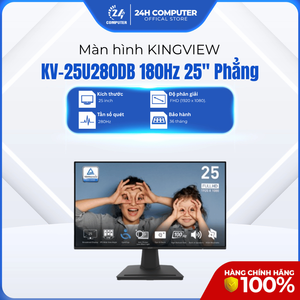 MÀN HÌNH KingView KV-25U280DB 180Hz 25", 24H Computer - Bảo Hành 36 Tháng | Shopee Việt Nam