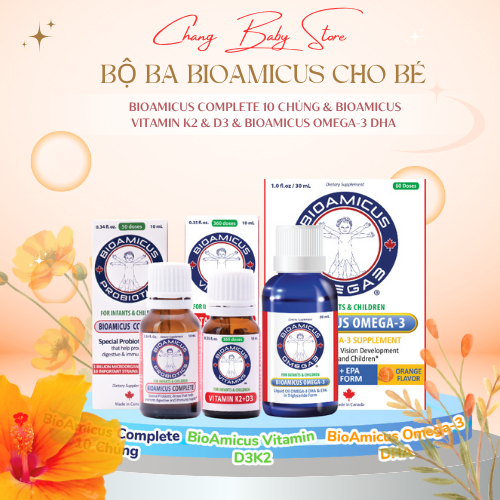 Bộ Ba BioAmicus Cho Bé - Complete 10 Chủng & Vitamin K2 & D3 & Biomicus ...