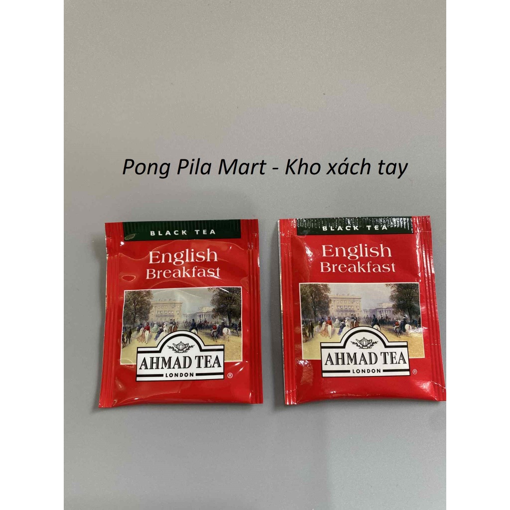 set 5 gói trà đen Ahmad English Breakfast/ trà đen hương vị dâu tây ...