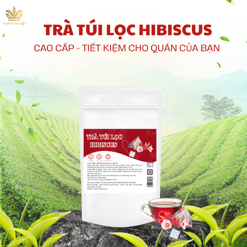 Trà Hibiscus túi lọc tam giác cao cấp túi 100g/250g – Hương vị tự nhiên ...