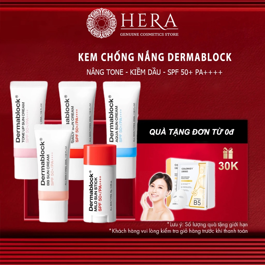 Kem Chống Nắng Dermablock SPF50+ PA++++ Giúp Chống Nắng Và Nâng Tone ...