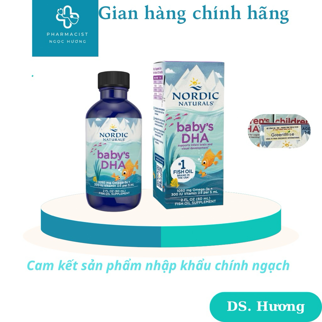 Siro Children DHA Xtra đặc biệt Nordic Naturals lọ 60ml hỗ trợ phát ...