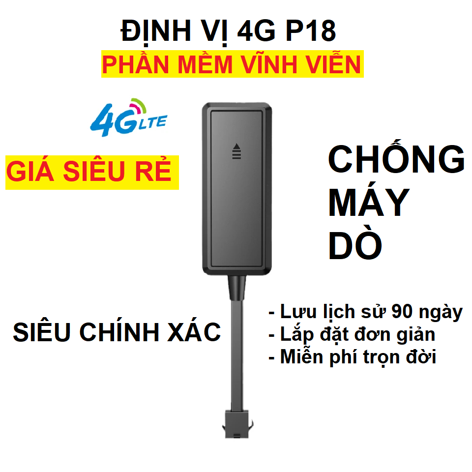 Định vị ô tô xe máy P18 4G, APP miễn phí trọn đời, Định vị chính xác và chống trộm 5 | Shopee ...