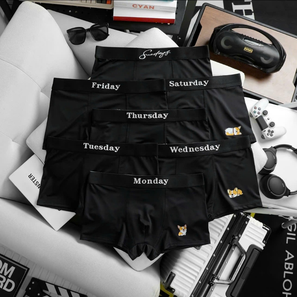 COMBO 7 QUẦN SỊP ĐÙI 7 NGÀY Menswear, Quần Lót Boxer nam cotton thun ...