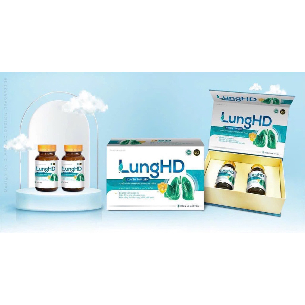 Lung HD Xuyên Tâm Liên - Hỗ trợ chức năng bổ phổi cải thiện ho , ho có ...