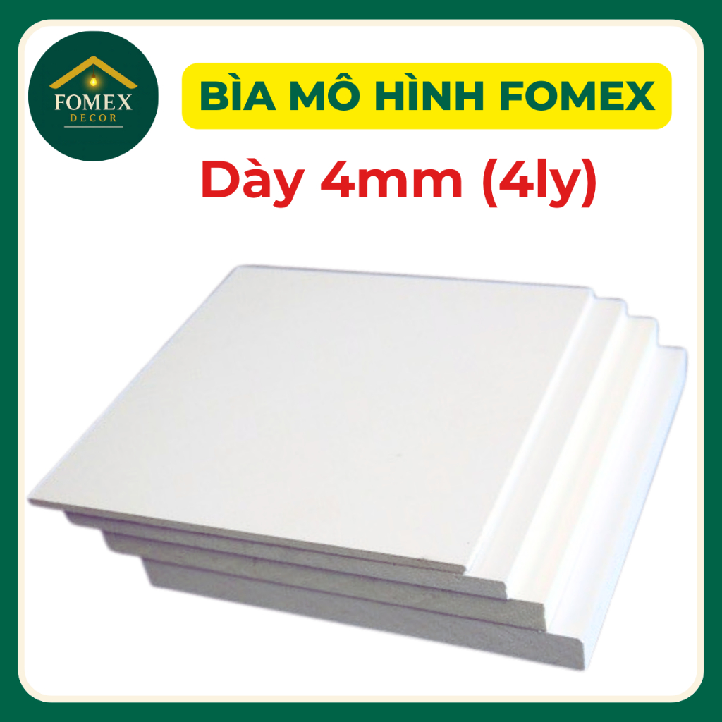 Tấm bìa mô hình Fomex, Foam pvc dày 4ly (4mm) kích thước A3-A4-A5-20x20 ...