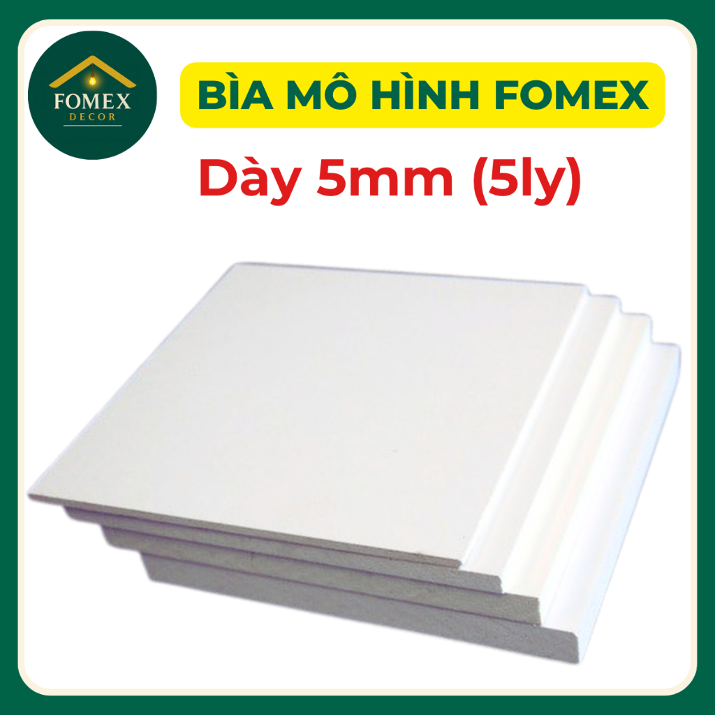 Combo 3 Tấm bìa mô hình Fomex, Foam pvc dày 5ly (5mm) kích thước A3-A4 ...