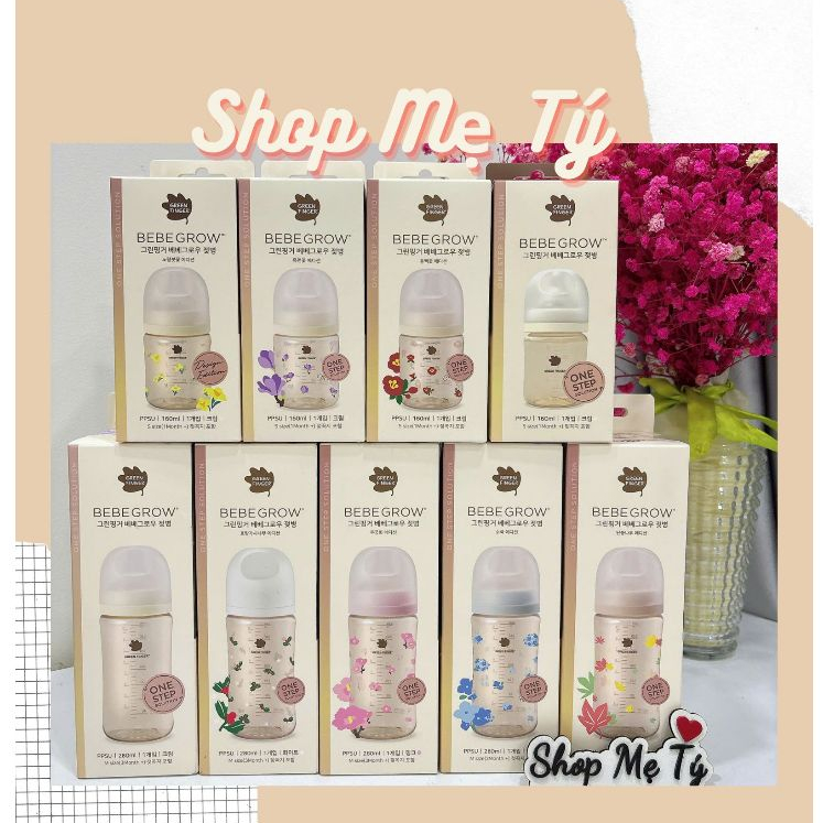 (FULLBOX) Bình sữa Green Finger Bebegrow PPSU Hàn Quốc size 160ml ...