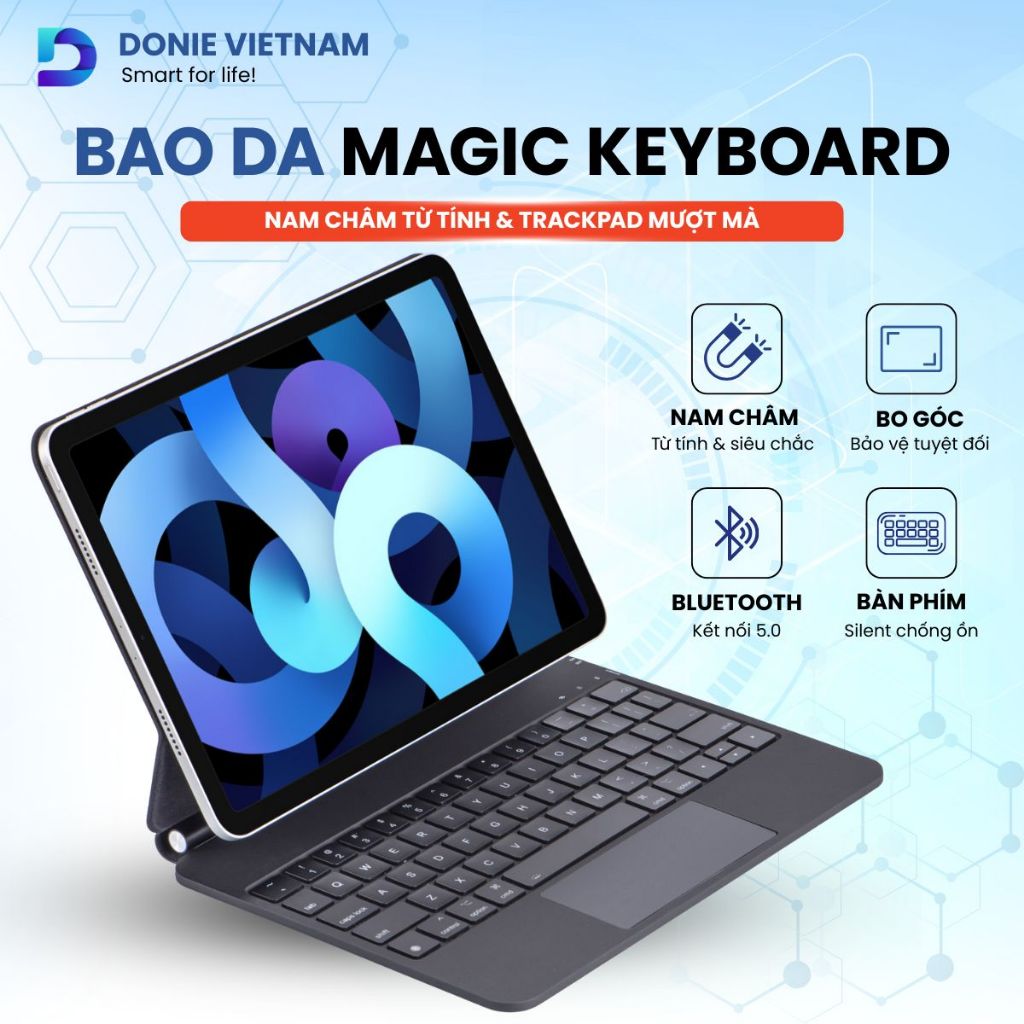 Magic Keyboard Case Donievietnam cho iPad Air 6/7 & iPad Pro 11 và 13 ...
