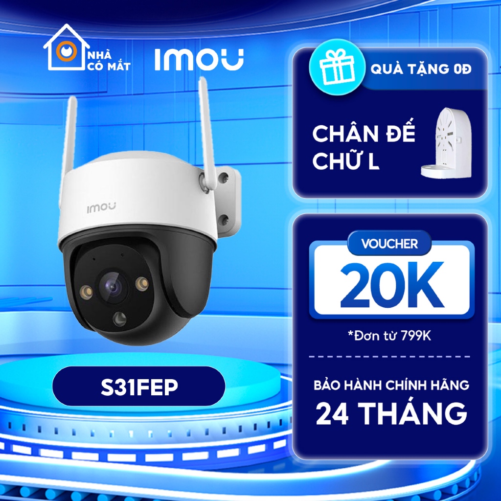 Camera IMOU Ngoài Trời Cruiser S31FEP 3MP/S51FEP 5MP, Xoay 360 Độ, Đàm ...