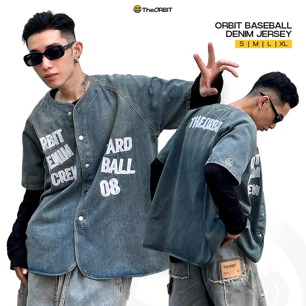 Áo Thể Thao ORBIT - ORBIT BASEBALL DENIM JERSEY - Local Brand Chính ...