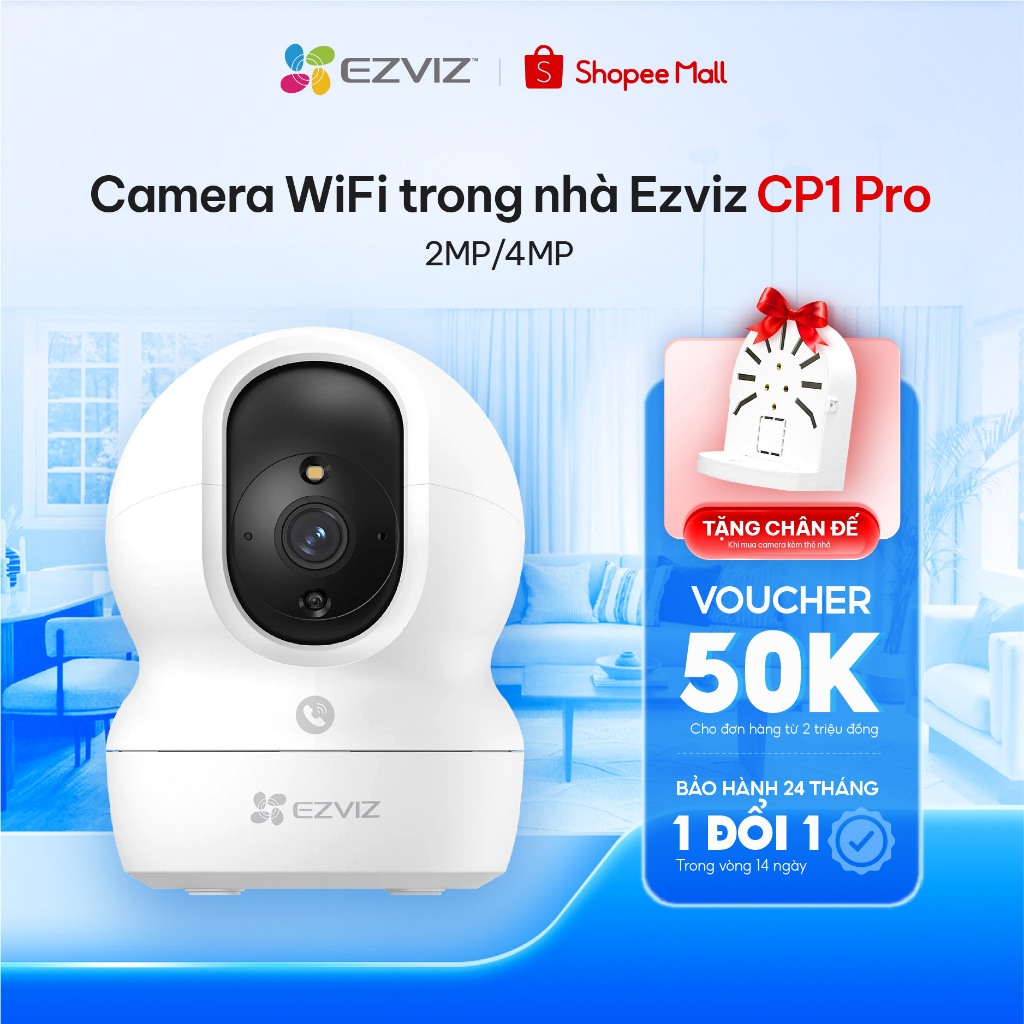 Camera WI-FI EZVIZ CP1 Pro 2MP/3MP/4MP- Bản Nâng Cấp C6N Quay quét 360 ...