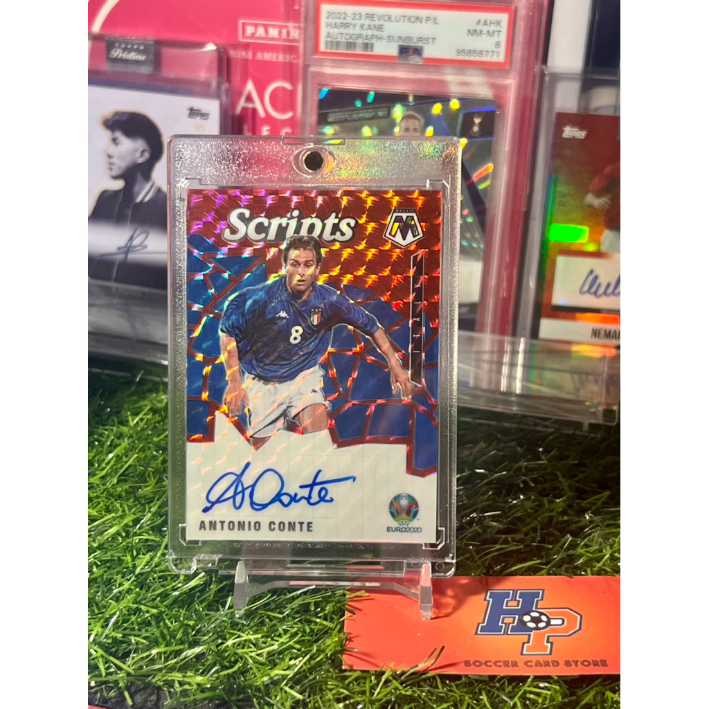 Thẻ bóng đá Antonio Conte Chữ Kí Red Scripts Panini Mosaic Eur0 2021 ...