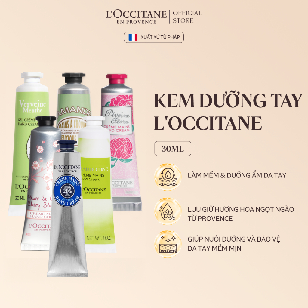 [LIVE] Kem Dưỡng Tay L'Occitane 30ml Giúp Nuôi Dưỡng Và Bảo Vệ Da Tay Mềm Mịn, Hương Thơm Đặc ...