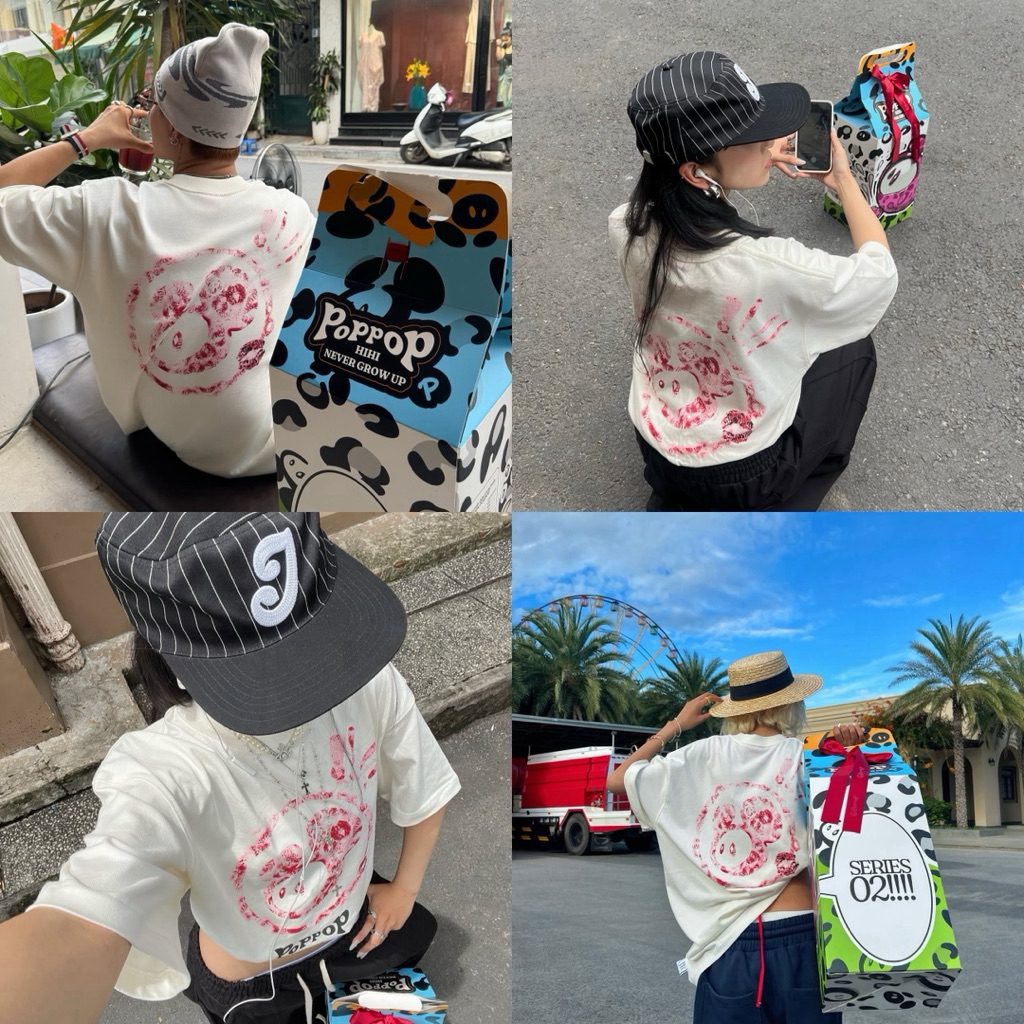 Áo Thun Poppop Mascot Kiss Tee (Newtag bọc) | Shopee Việt Nam