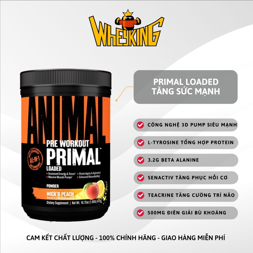 Primal pre workout 25 servings, pump cơ cực mạnh | Shopee Việt Nam