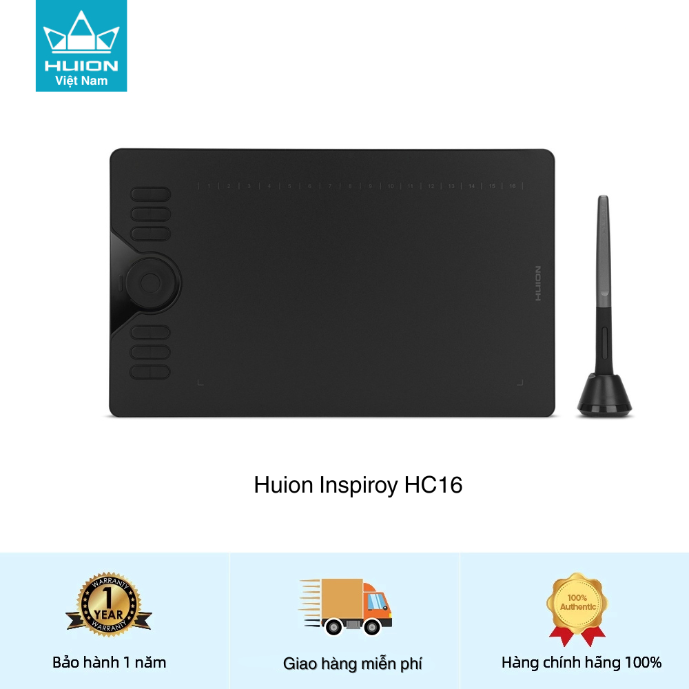 Bảng Vẽ Điện Tử HUION HC16 Hỗ Trợ Android Bút Cảm Ứng Ghi Chú Vòng Cảm ...